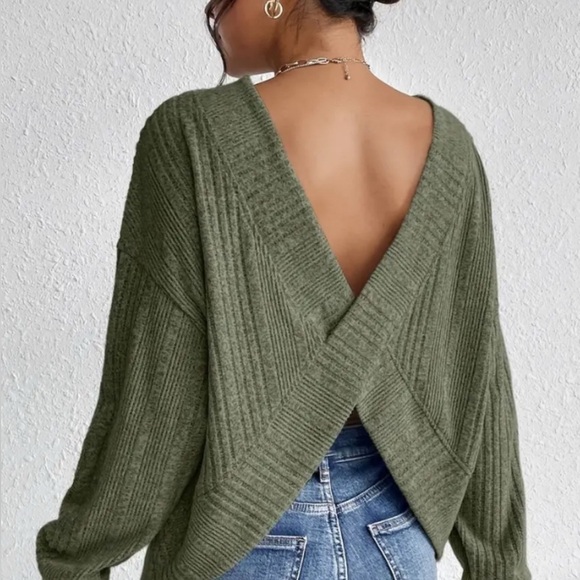 Wildfox | Tops | Zara Textured Crossover Back Twist Knit Top | Poshmark